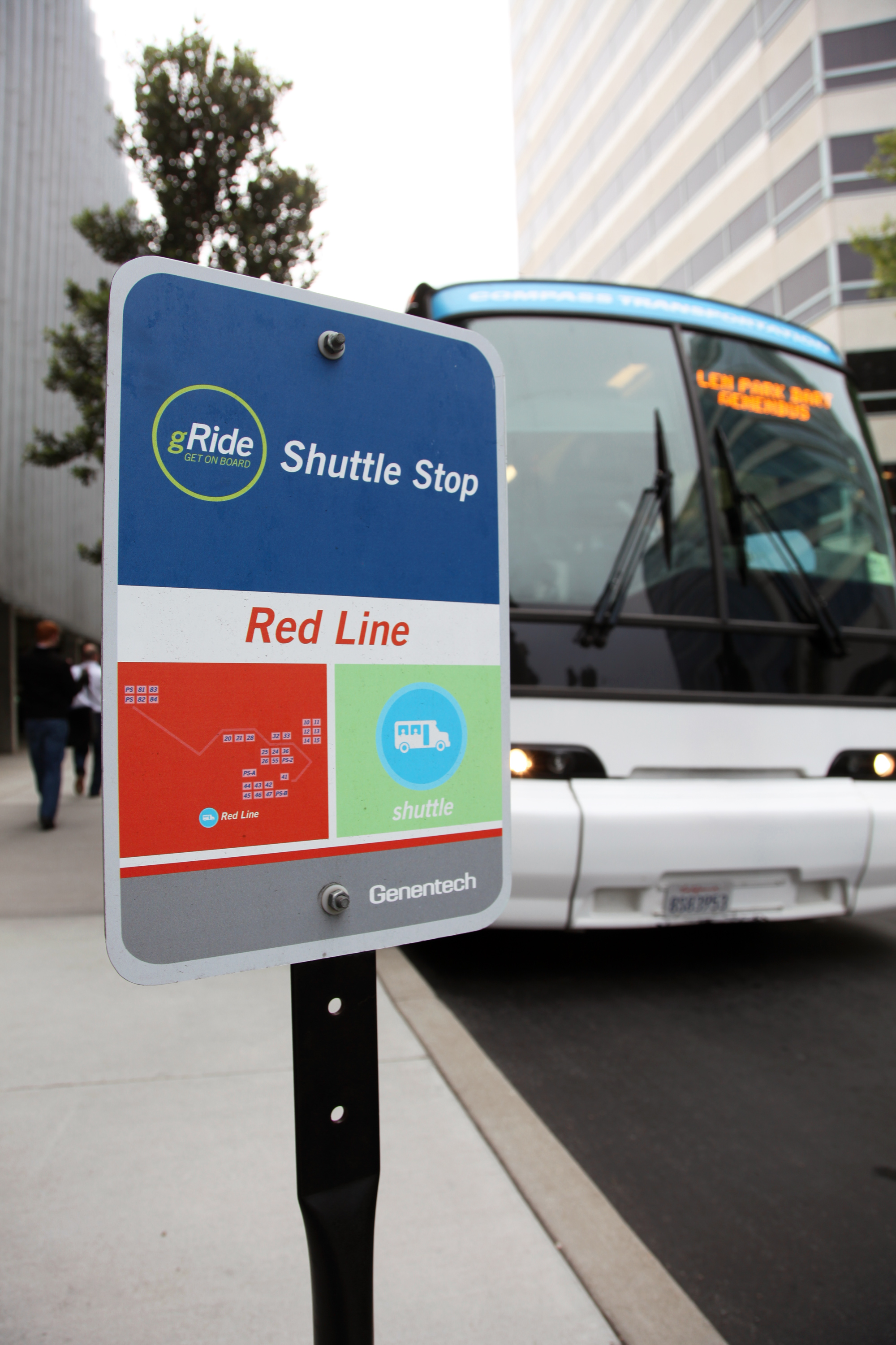 Genentech Campus Shuttle and Bus Signs | Jess Hobbs